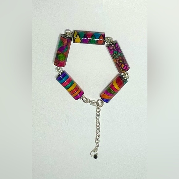 Fancy Knots | Jewelry | Handmade Hand Painted Jewel Tone Paper Bead ...